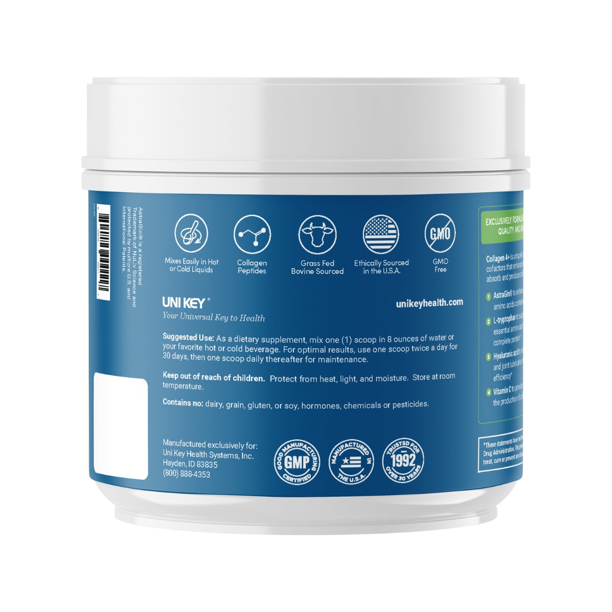 Collagen 4+ | Premium Bovine Collagen Powder Supplement — UNI KEY Health