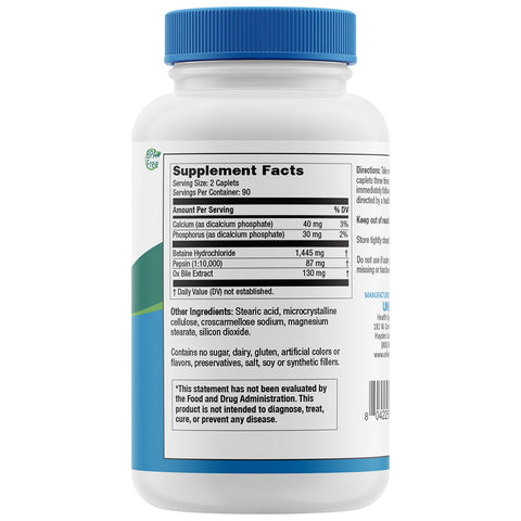 HCL+2 | Hydrochloric Acid Digestive Supplement — UNI KEY Health